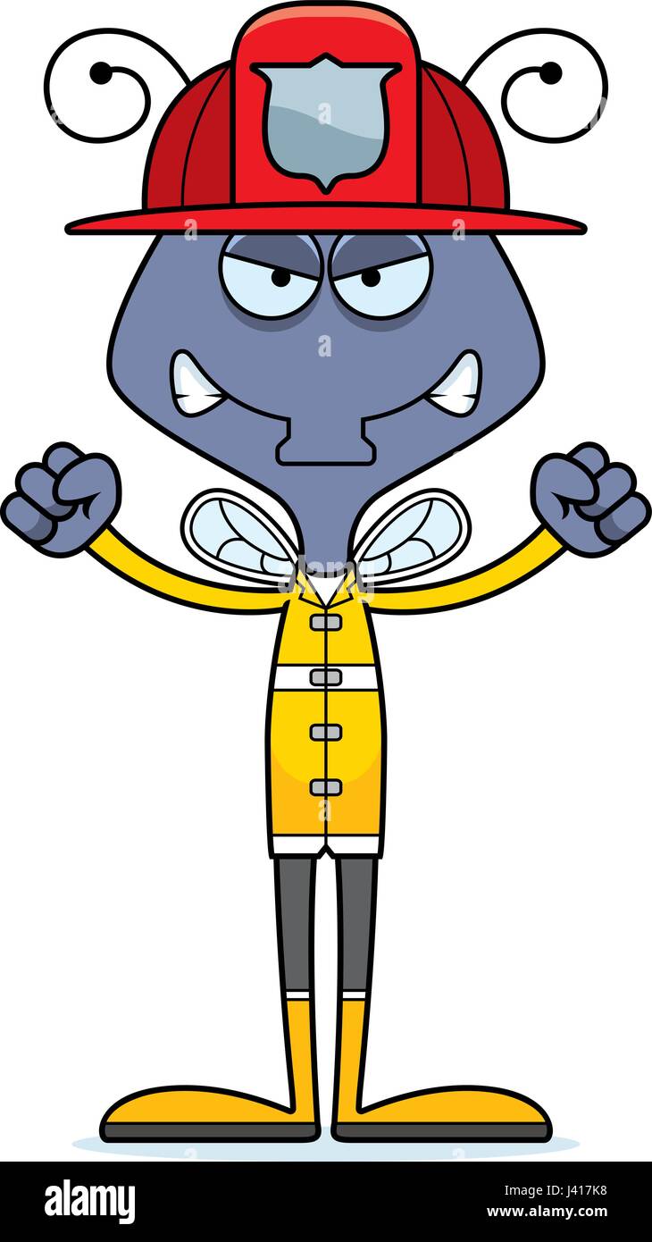 A cartoon firefighter fly looking angry Stock Vector Image & Art - Alamy