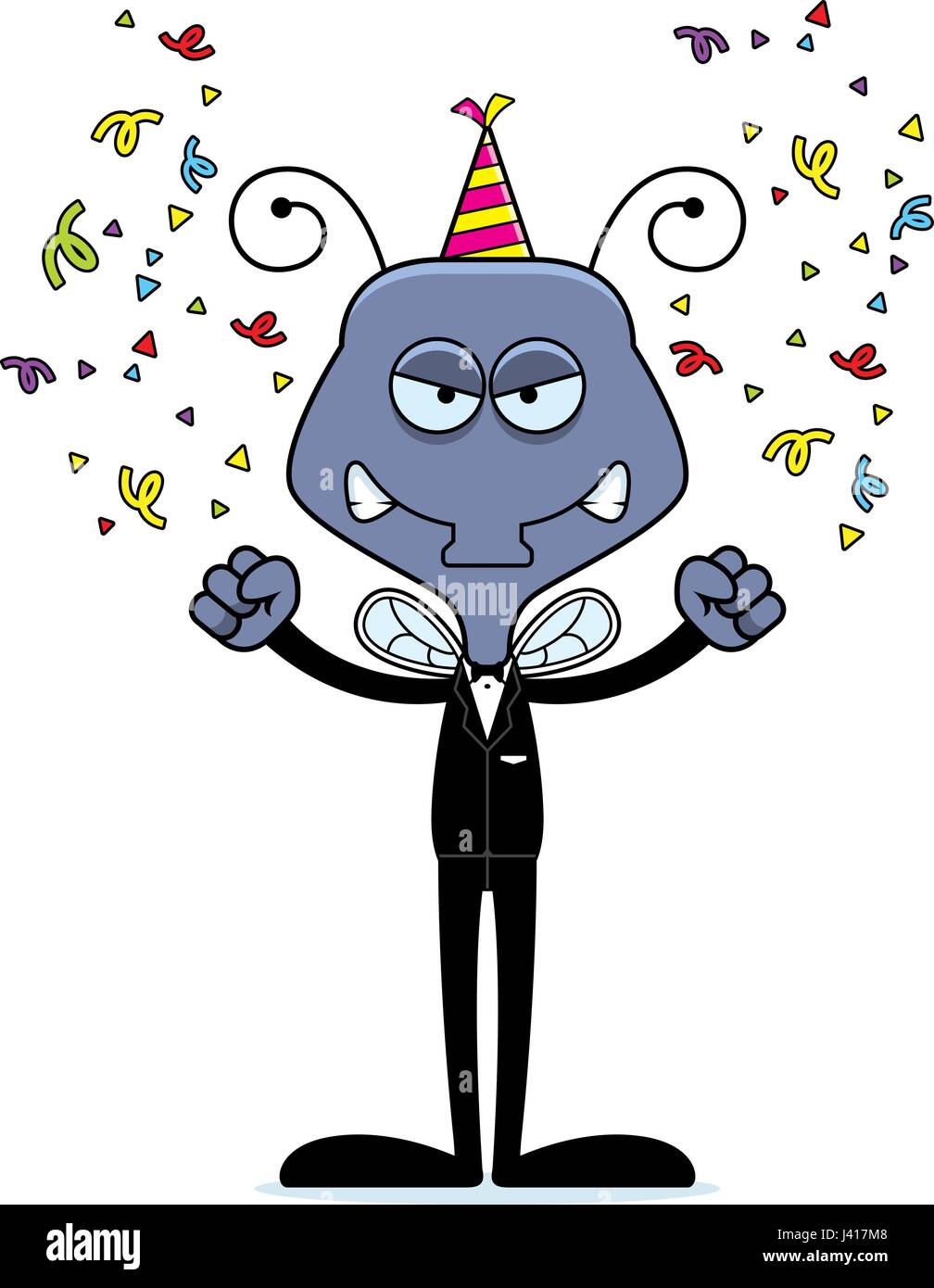 A cartoon party fly looking angry Stock Vector Image & Art - Alamy