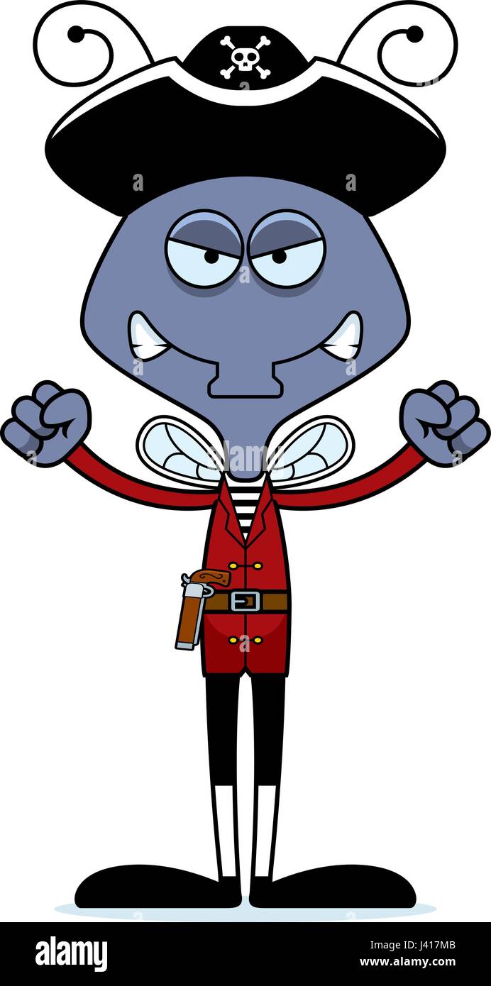 A cartoon pirate fly looking angry Stock Vector Image & Art - Alamy
