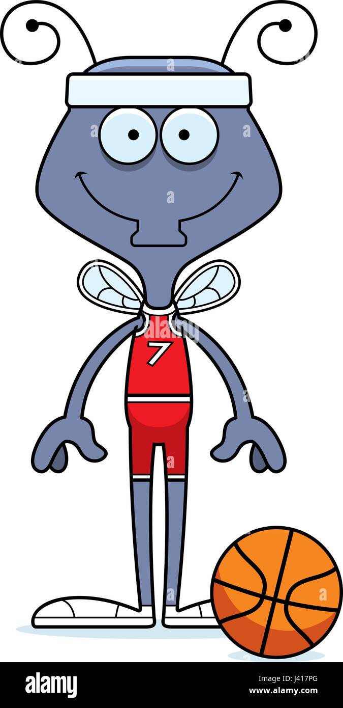 A cartoon basketball player fly smiling Stock Vector Image & Art - Alamy
