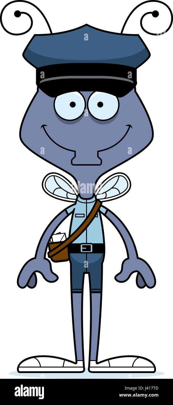 A cartoon mail carrier fly smiling Stock Vector Image & Art - Alamy