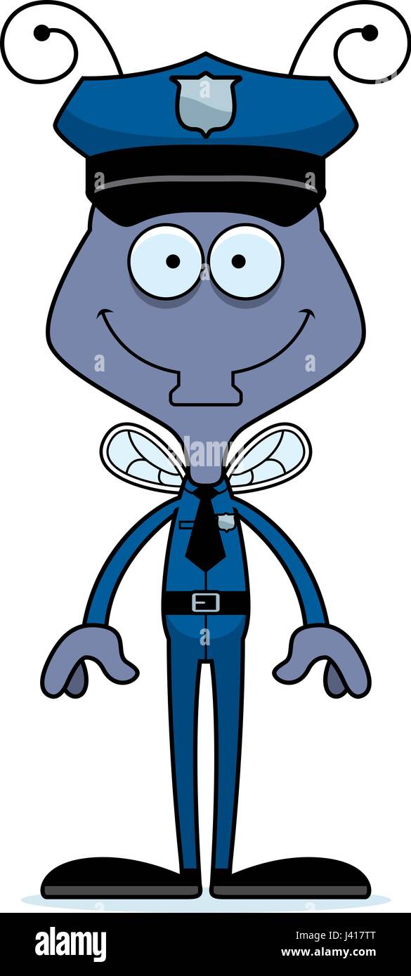 A cartoon police officer fly smiling Stock Vector Image & Art - Alamy