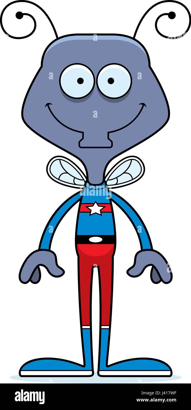 A cartoon superhero fly smiling Stock Vector Image & Art - Alamy