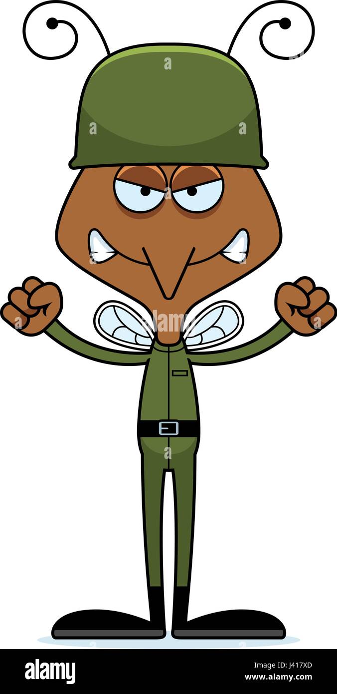 A cartoon soldier mosquito looking angry Stock Vector Image & Art - Alamy