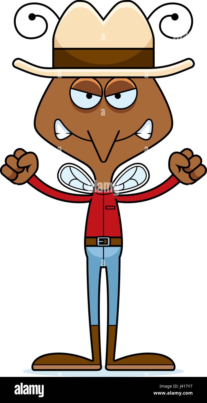A cartoon cowboy mosquito looking angry Stock Vector Image & Art - Alamy