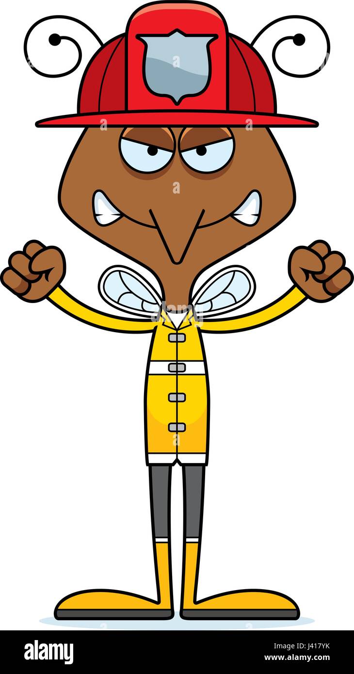 A cartoon firefighter mosquito looking angry Stock Vector Image & Art ...
