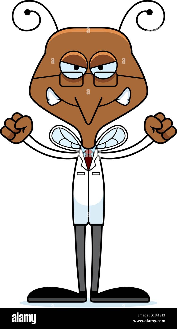 A cartoon scientist mosquito looking angry Stock Vector Image & Art - Alamy