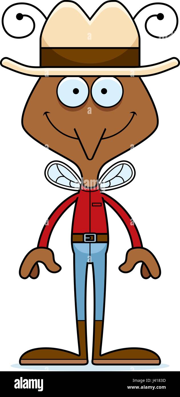 A cartoon cowboy mosquito smiling Stock Vector Image & Art - Alamy