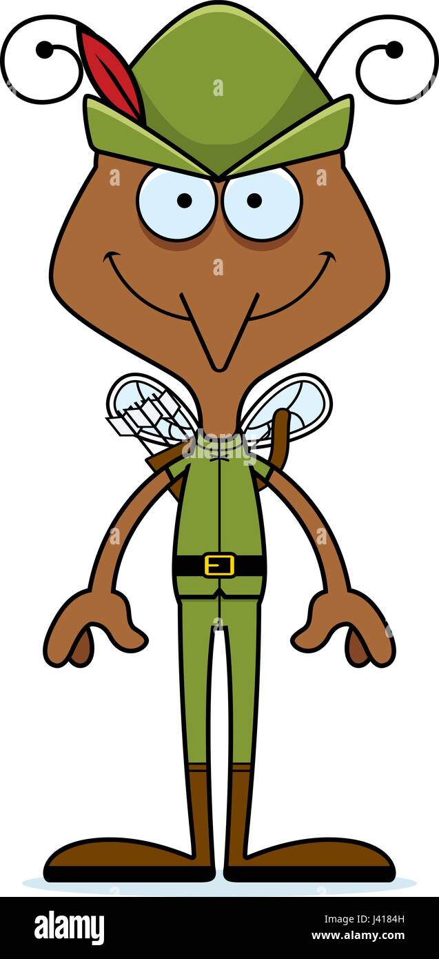 Robin with insect Stock Vector Images - Alamy