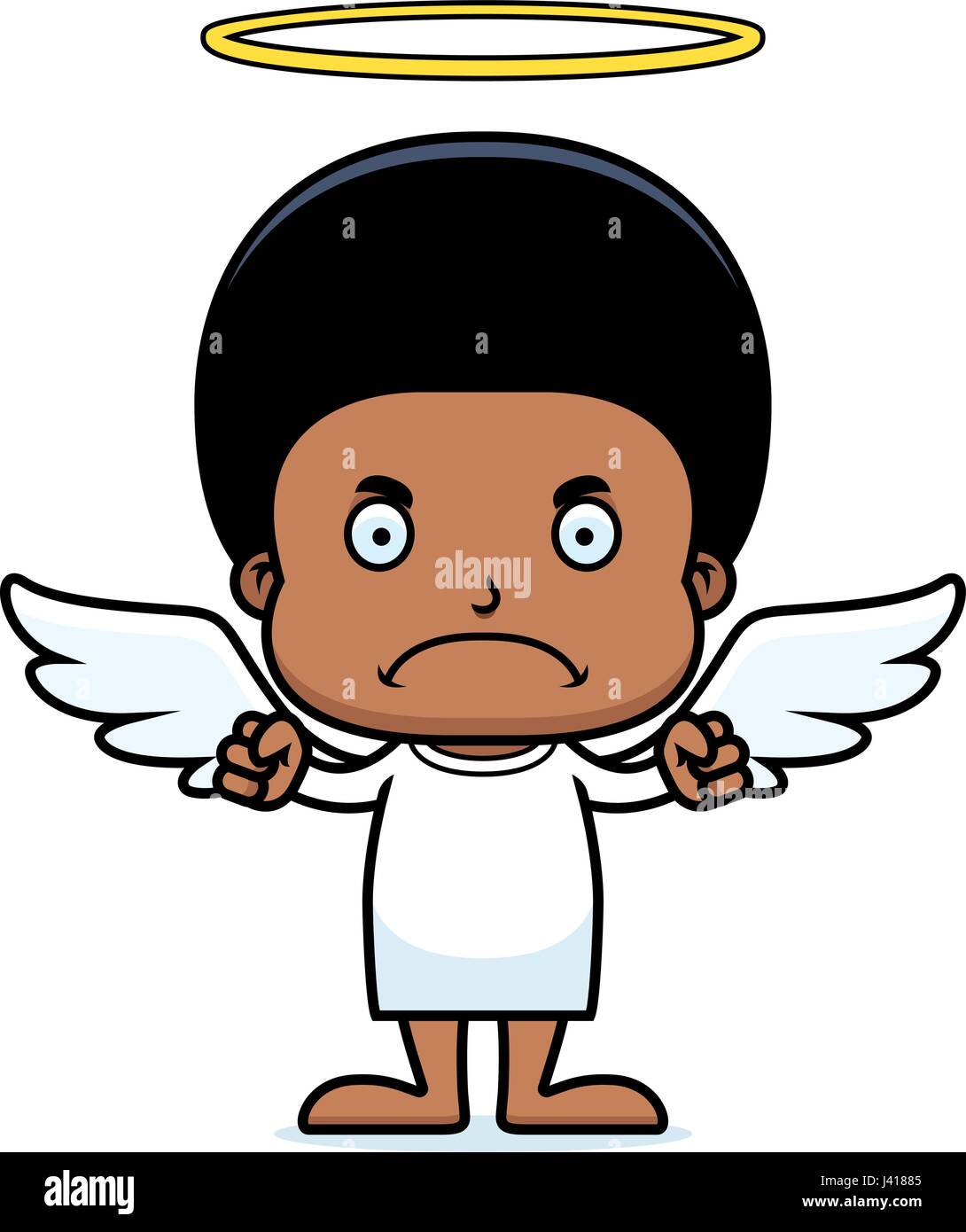 A cartoon angel boy looking angry Stock Vector Image & Art - Alamy