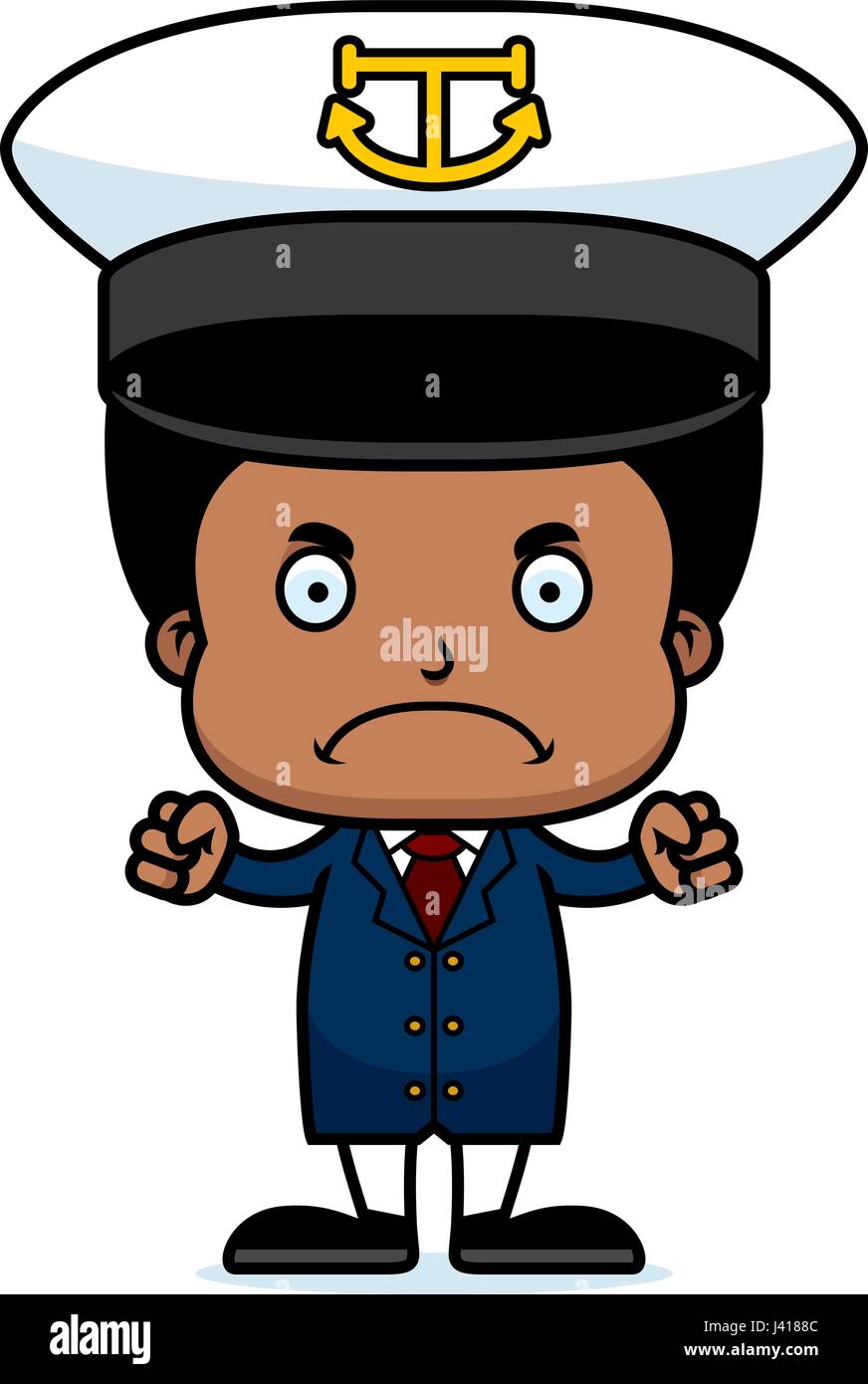 A cartoon boat captain boy looking angry Stock Vector Image & Art - Alamy