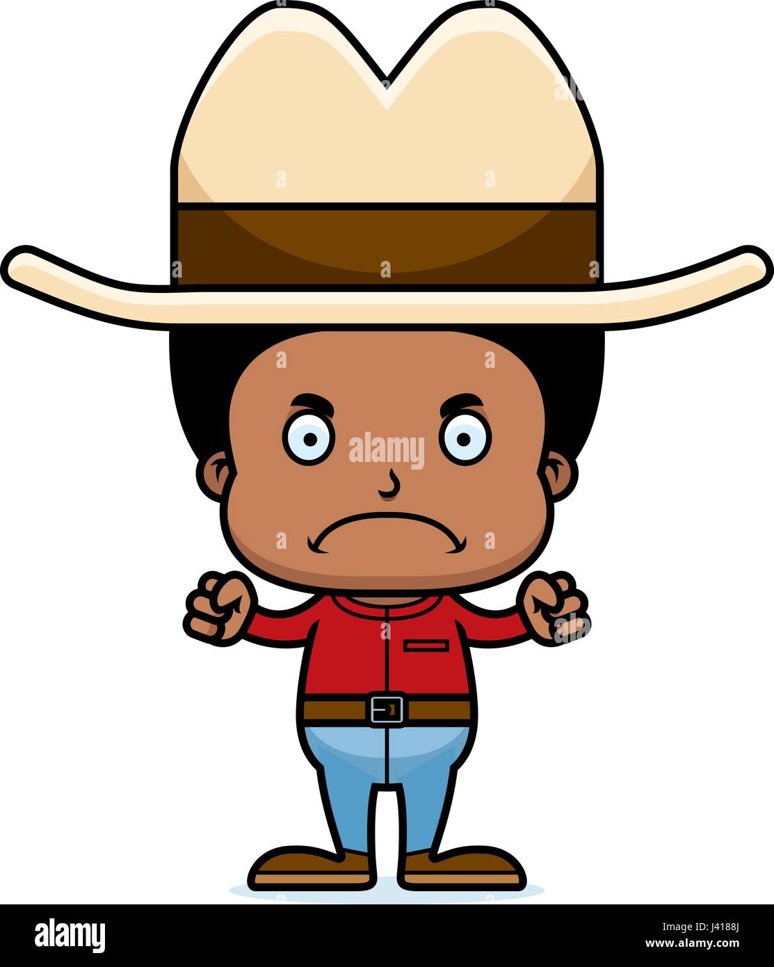 A cartoon cowboy boy looking angry Stock Vector Image & Art - Alamy