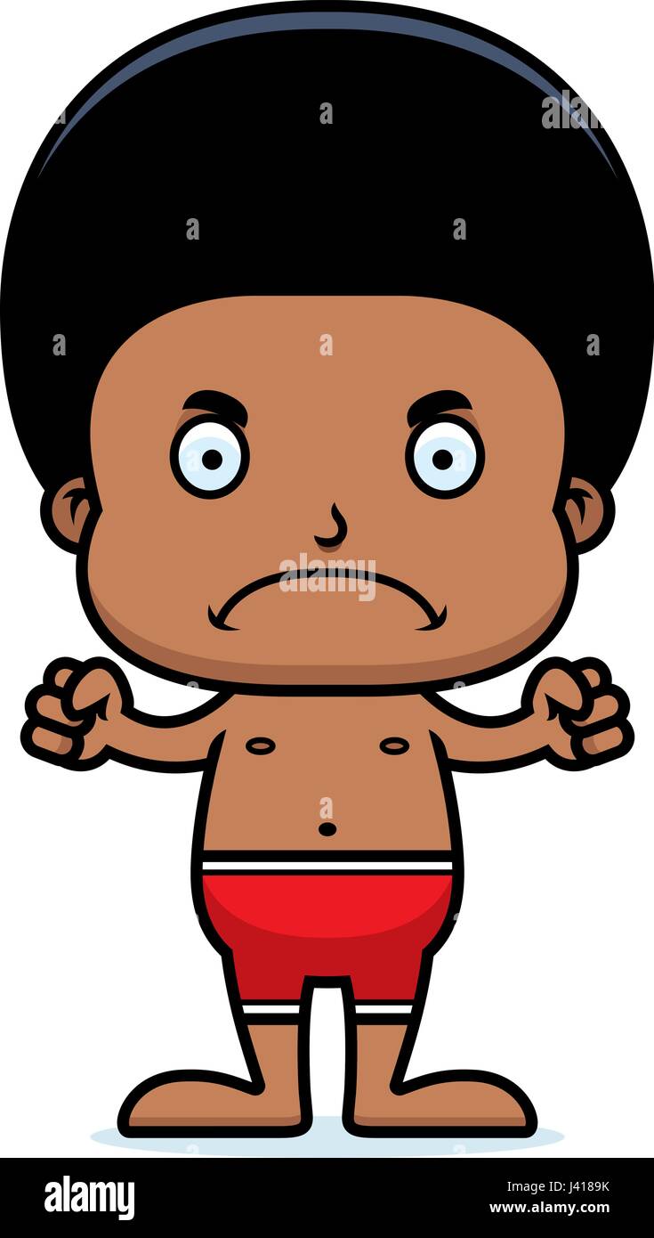 A cartoon boy looking angry in a swimsuit Stock Vector Image & Art - Alamy