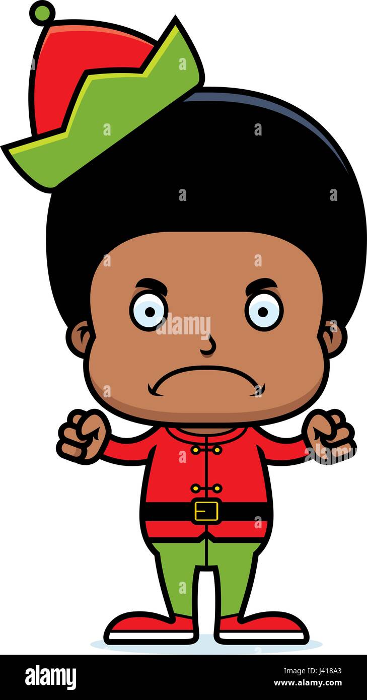 A cartoon Xmas elf boy looking angry Stock Vector Image & Art - Alamy