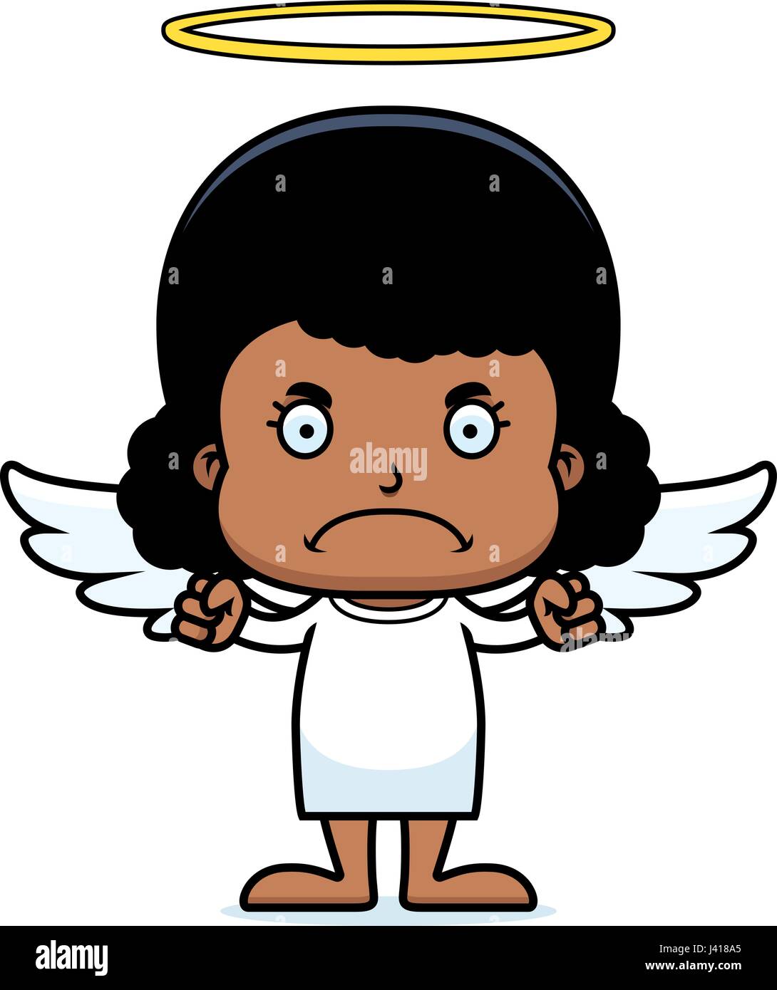 A cartoon angel girl looking angry Stock Vector Image & Art - Alamy