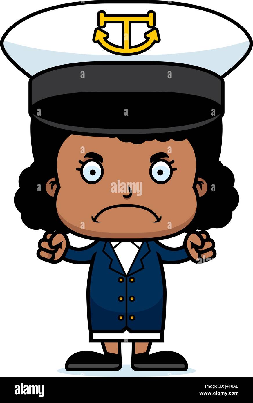 A cartoon boat captain girl looking angry Stock Vector Image & Art - Alamy