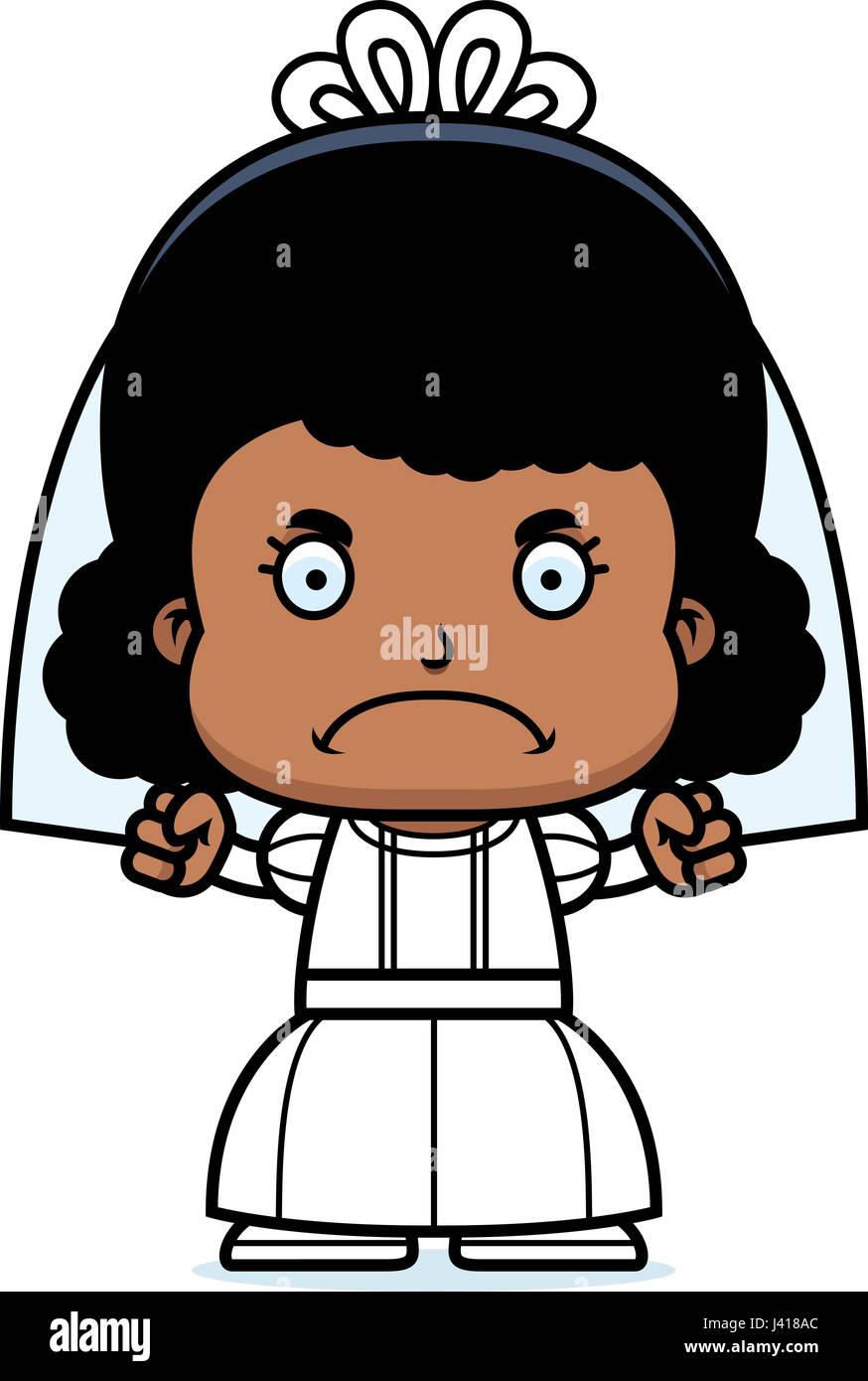 A cartoon bride girl looking angry Stock Vector Image & Art - Alamy