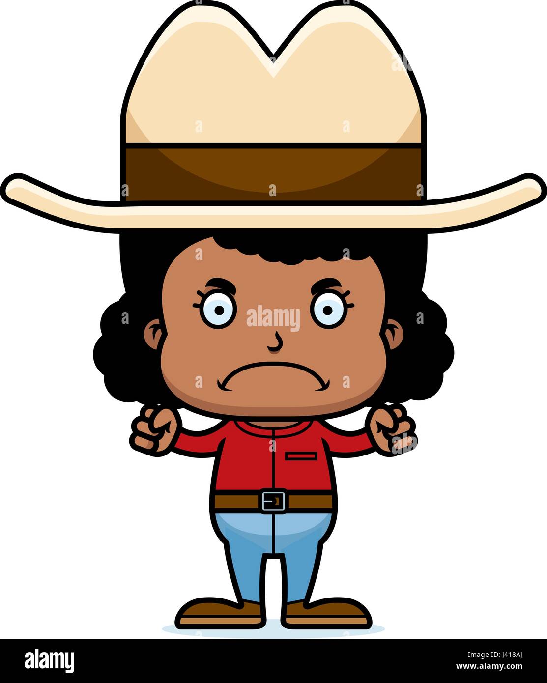 A cartoon cowboy girl looking angry Stock Vector Image & Art - Alamy