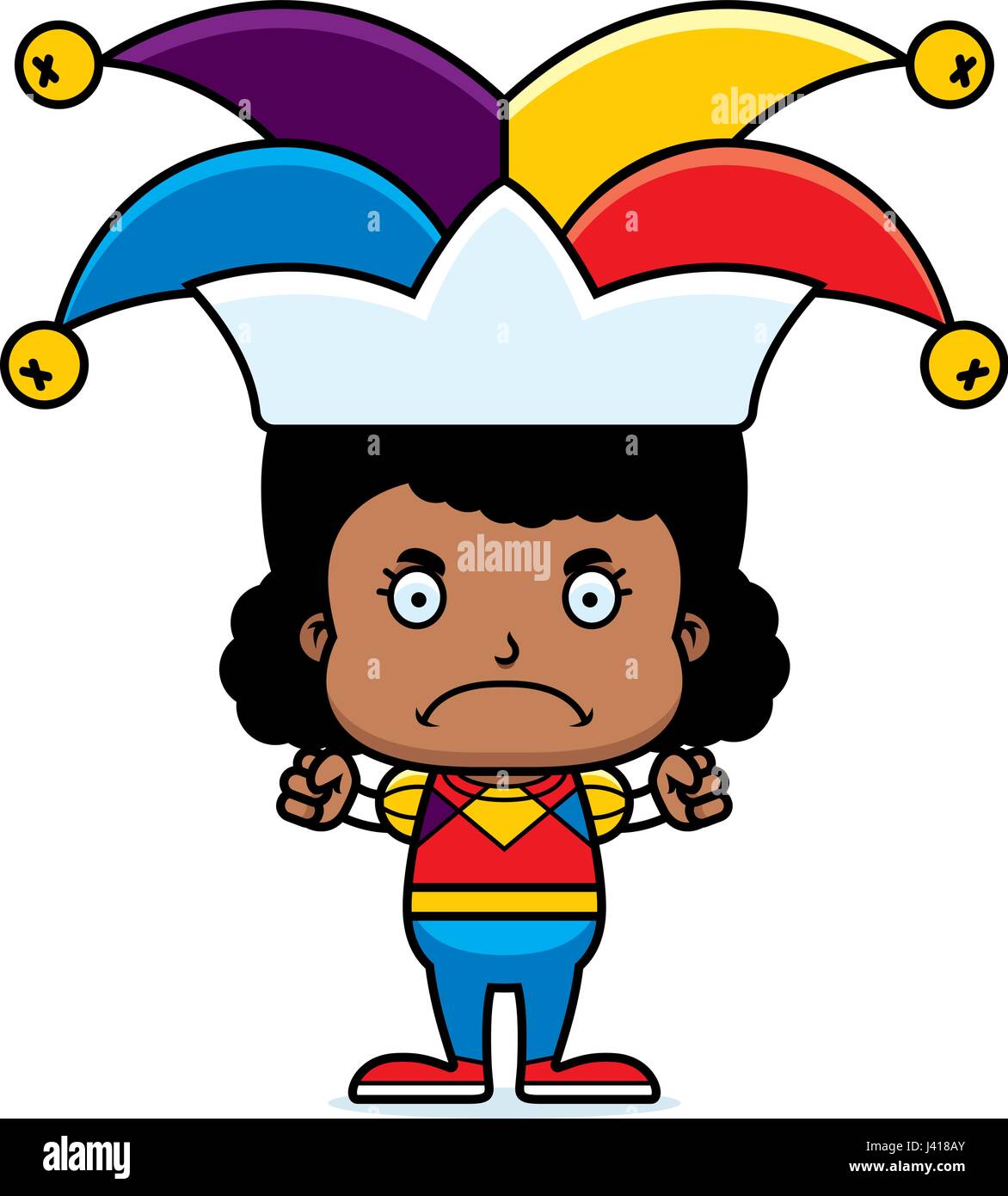 A cartoon jester girl looking angry Stock Vector Image & Art - Alamy