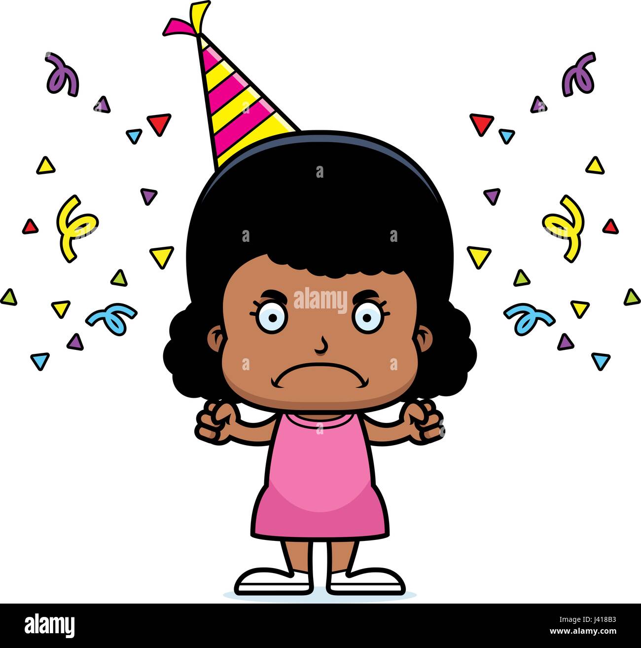 A cartoon party girl looking angry Stock Vector Image & Art - Alamy