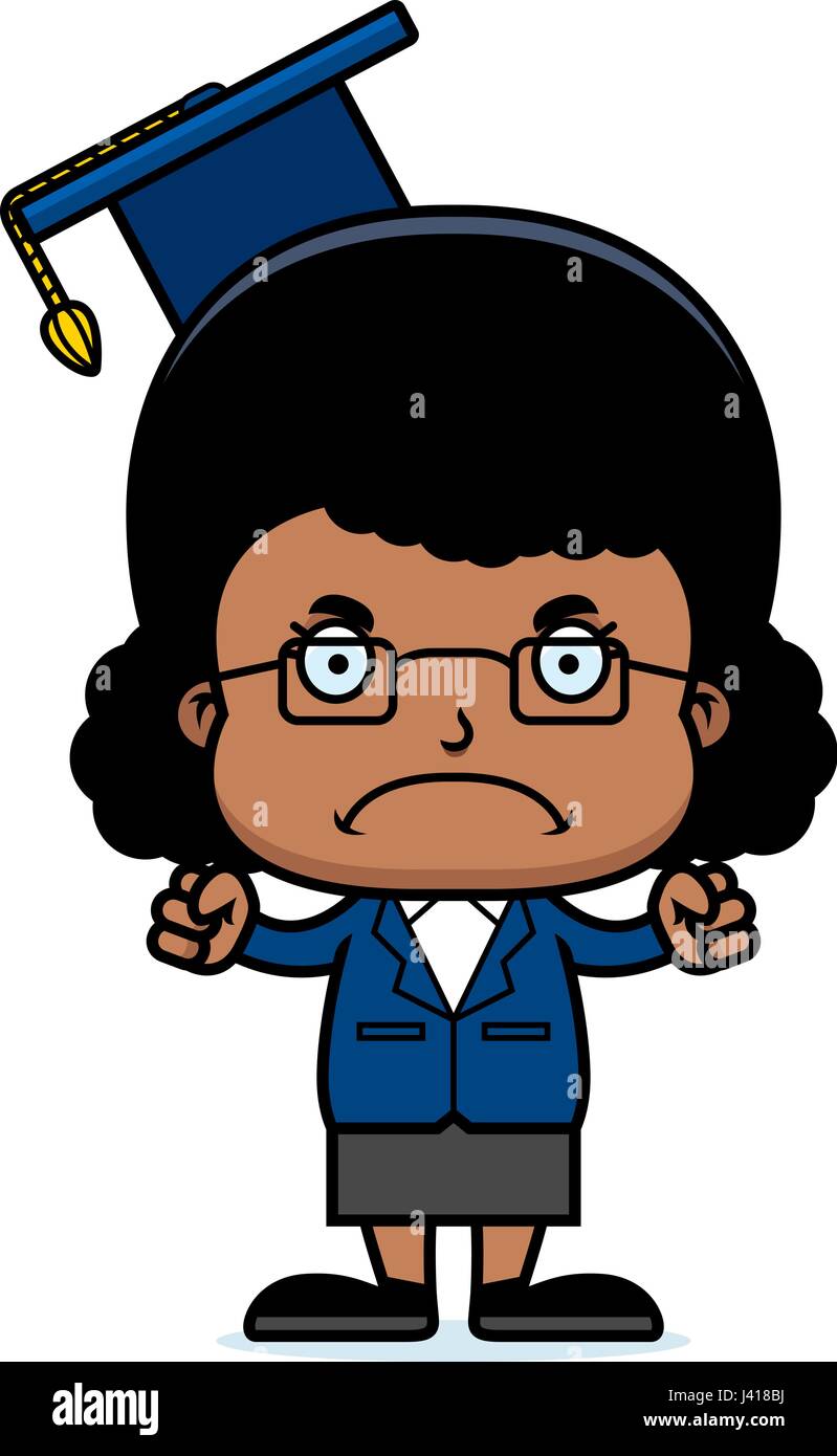 A cartoon teacher girl looking angry Stock Vector Image & Art - Alamy