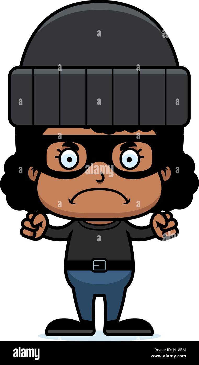 A cartoon thief girl looking angry Stock Vector Image & Art - Alamy