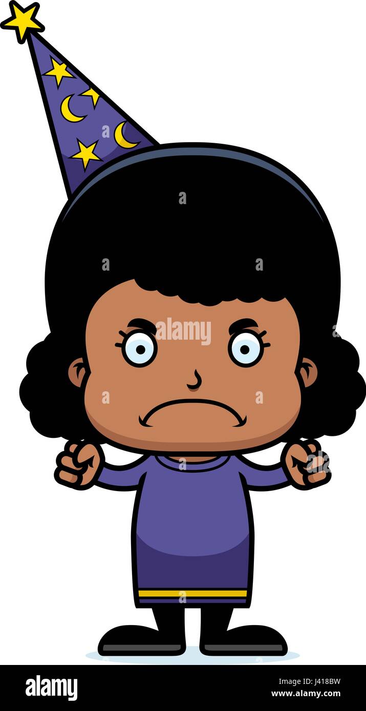 A cartoon wizard girl looking angry Stock Vector Image & Art - Alamy
