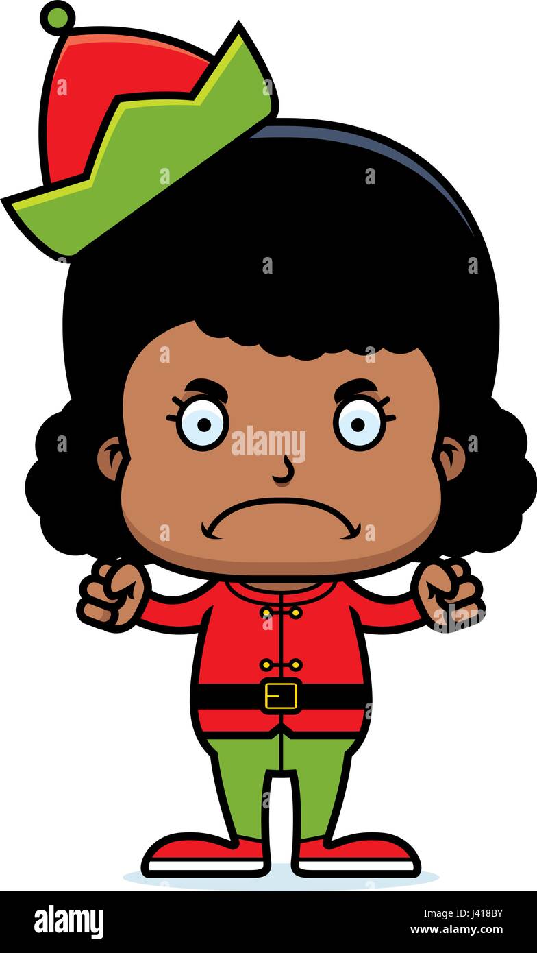 A cartoon Xmas elf girl looking angry Stock Vector Image & Art - Alamy