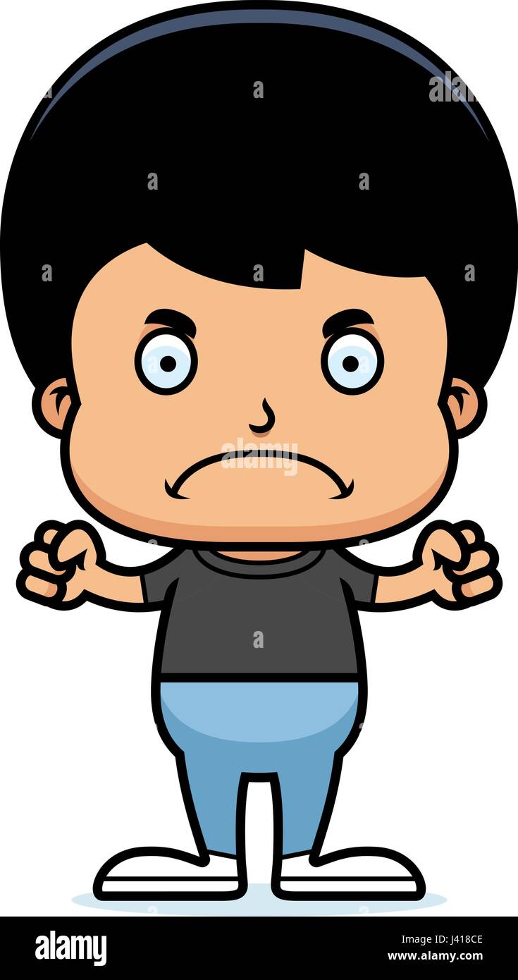 A cartoon boy looking angry Stock Vector Image & Art - Alamy