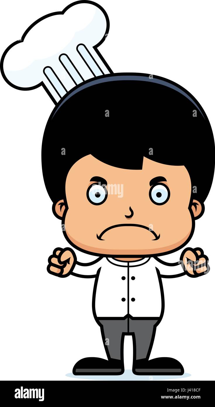 A cartoon chef boy looking angry Stock Vector Image & Art - Alamy