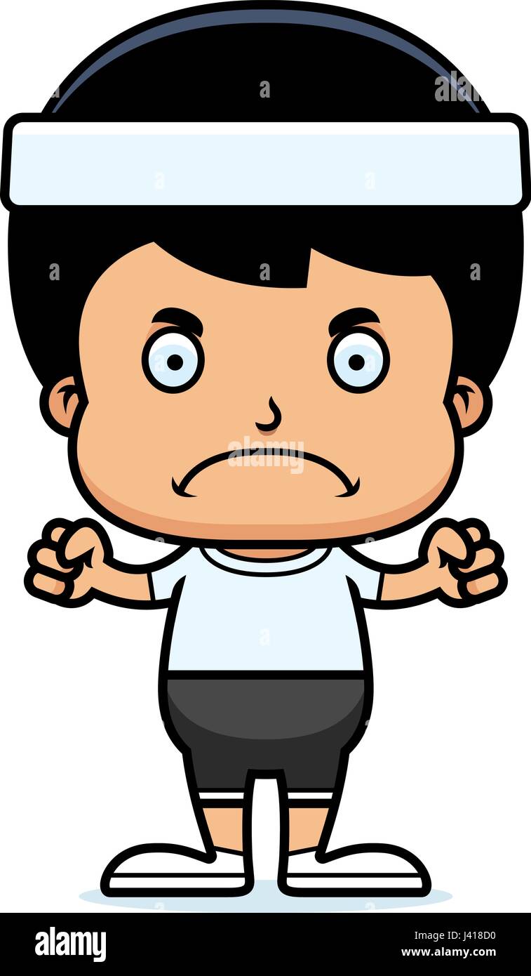 A cartoon fitness boy looking angry Stock Vector Image & Art - Alamy