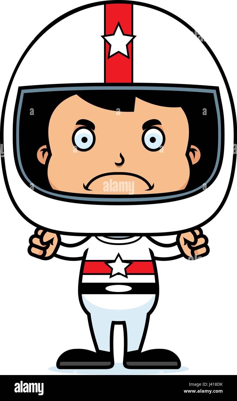 A cartoon race car driver boy looking angry Stock Vector Image & Art ...