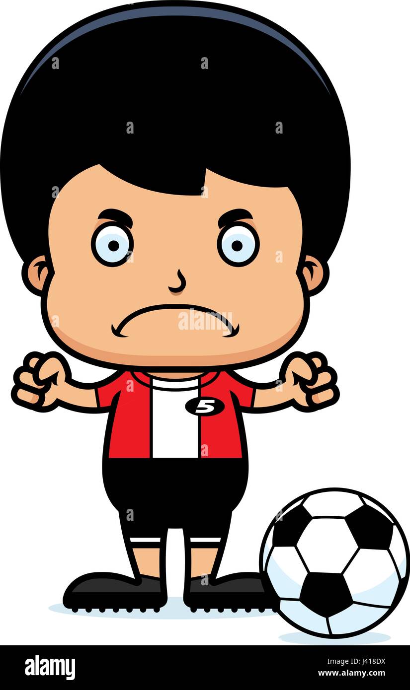 A cartoon soccer player boy looking angry Stock Vector Image & Art - Alamy