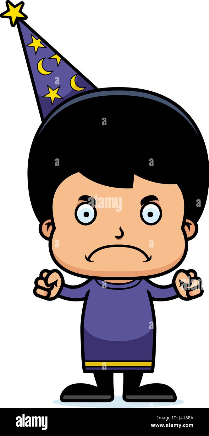 A cartoon wizard boy looking angry Stock Vector Image & Art - Alamy