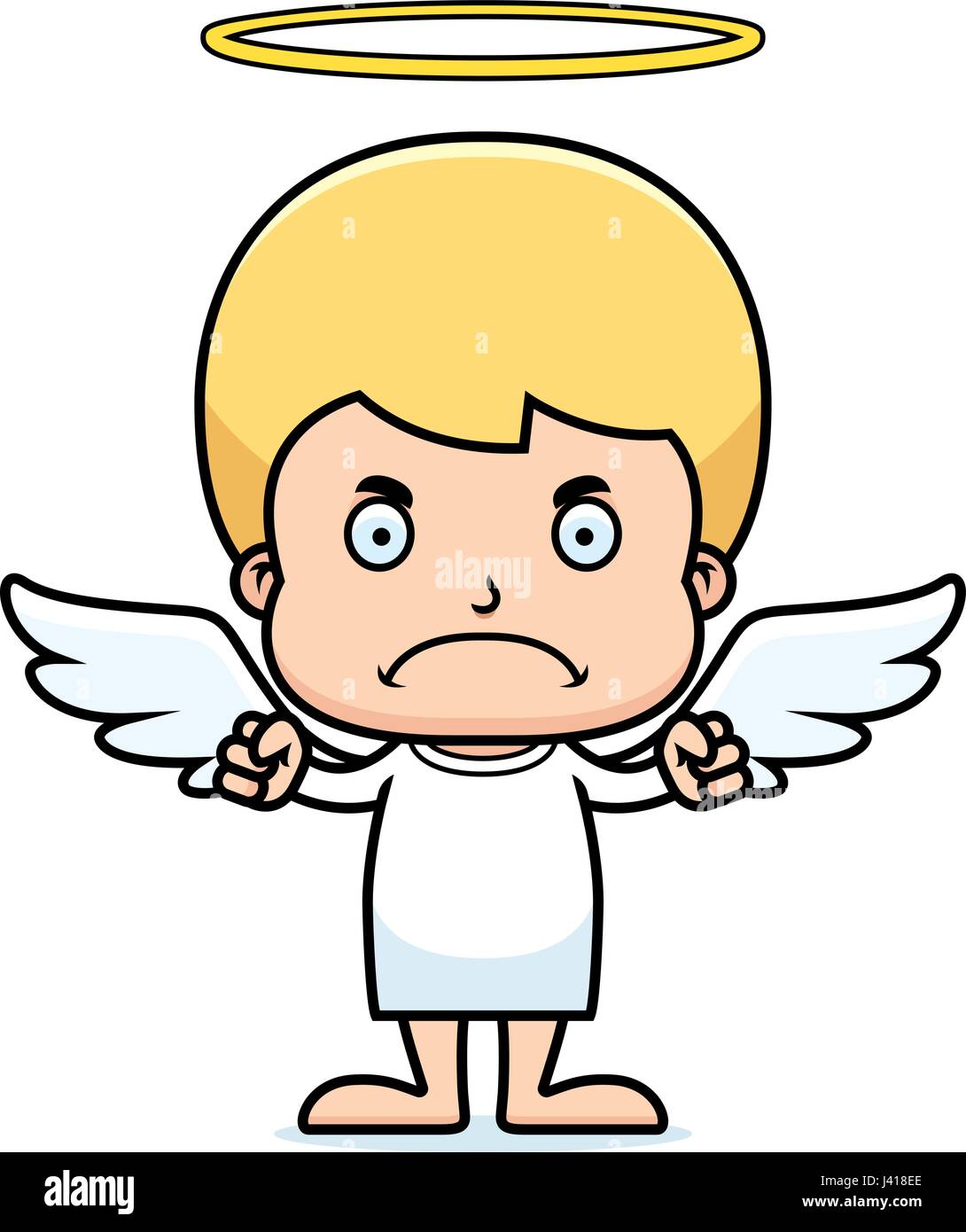A cartoon angel boy looking angry Stock Vector Image & Art - Alamy