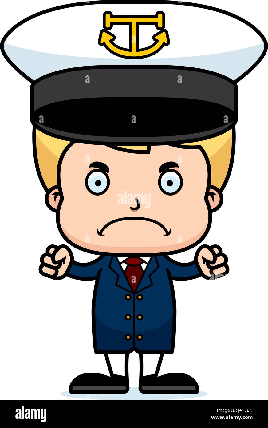 A cartoon boat captain boy looking angry Stock Vector Image & Art - Alamy