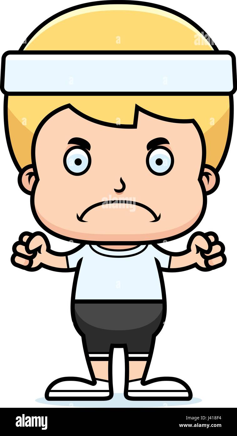 A cartoon fitness boy looking angry Stock Vector Image & Art - Alamy