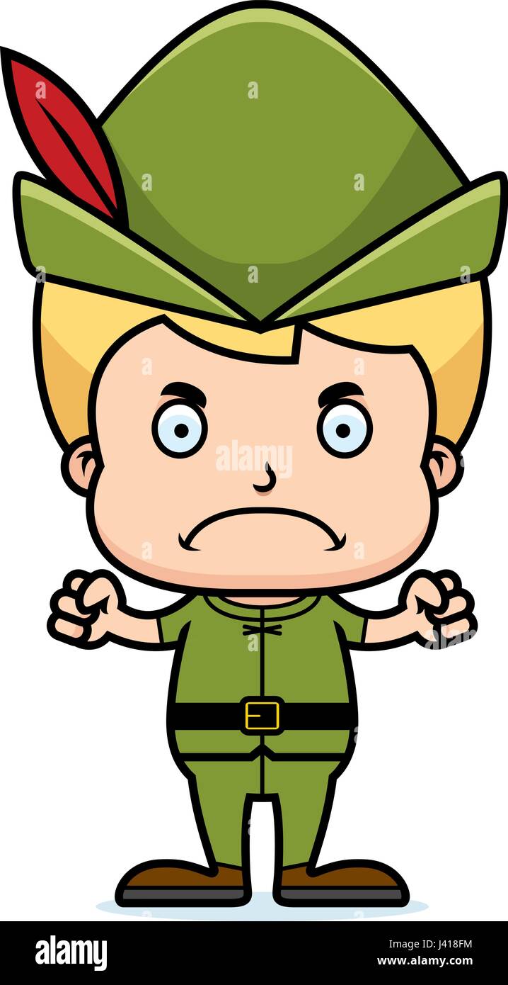 A cartoon Robin Hood boy looking angry Stock Vector Image & Art - Alamy
