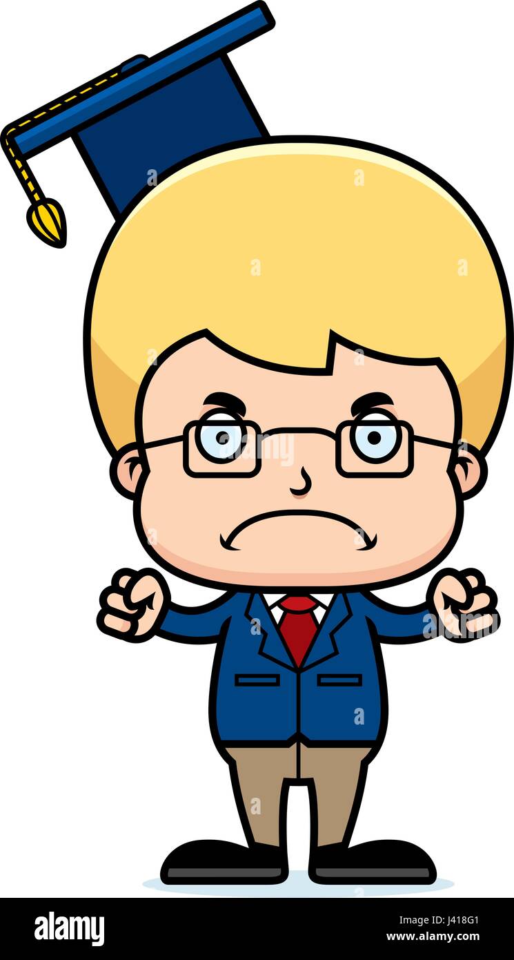 A cartoon teacher boy looking angry Stock Vector Image & Art - Alamy
