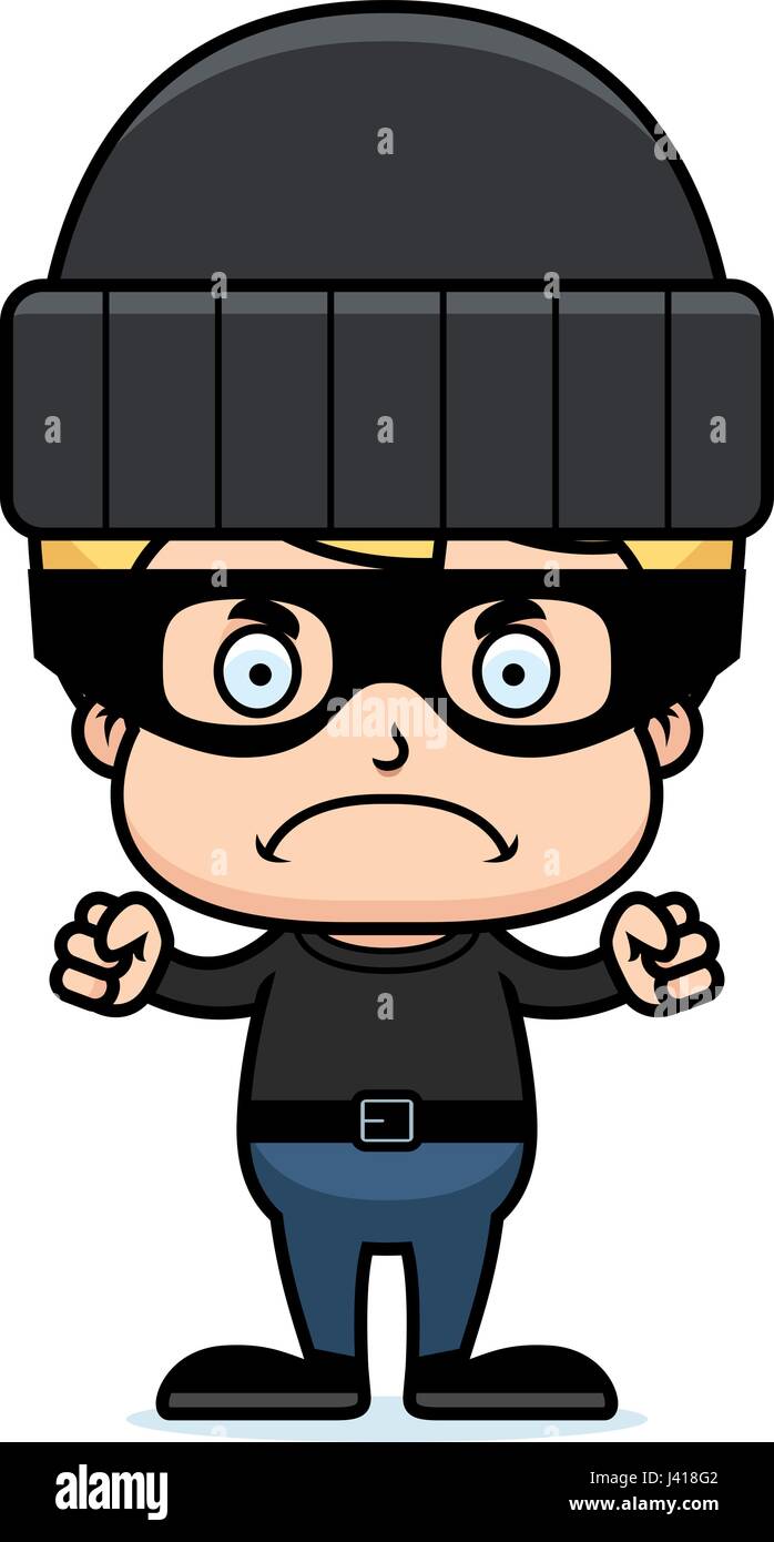 A cartoon thief boy looking angry Stock Vector Image & Art - Alamy