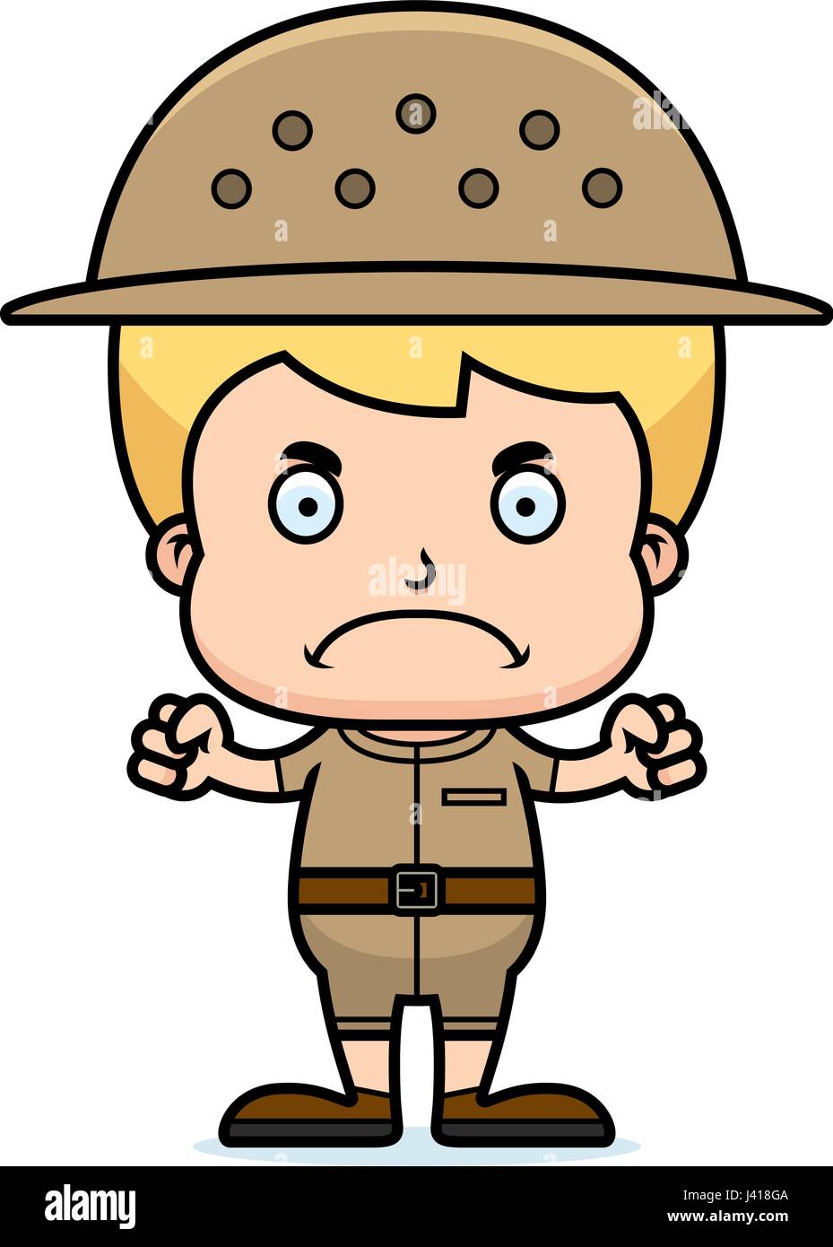 A cartoon zookeeper boy looking angry Stock Vector Image & Art - Alamy