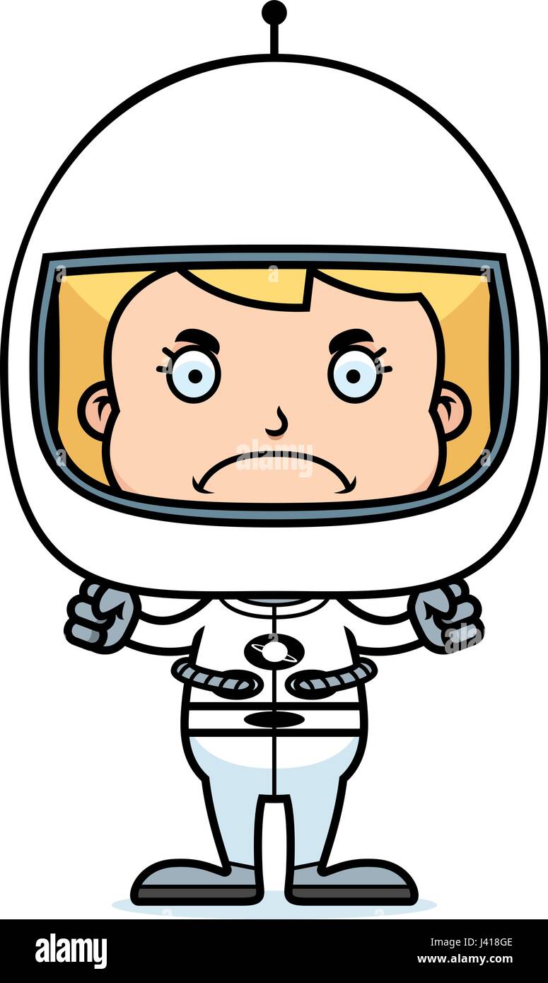 A cartoon astronaut girl looking angry Stock Vector Image & Art - Alamy