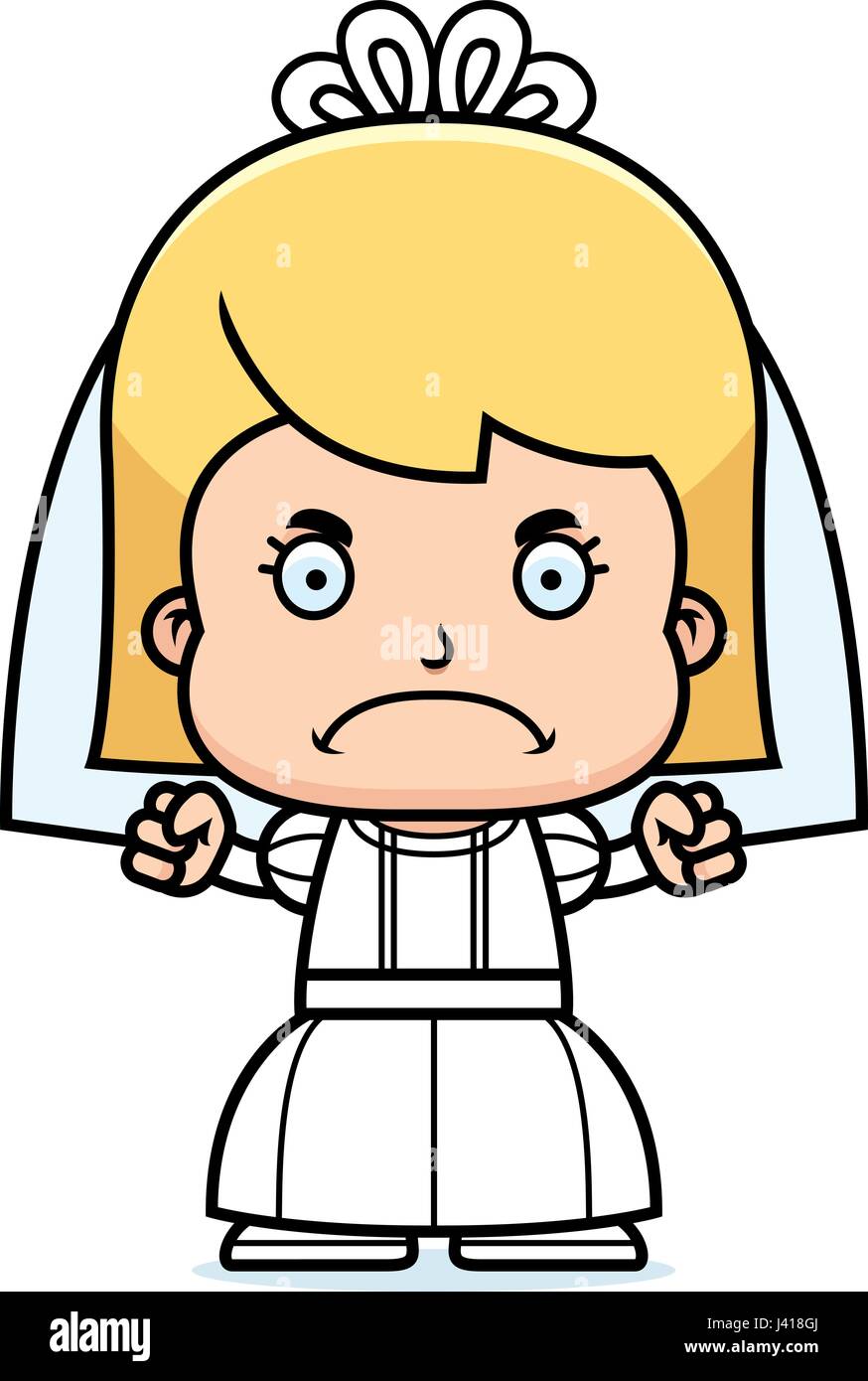 Angry bride child Stock Vector Images - Alamy