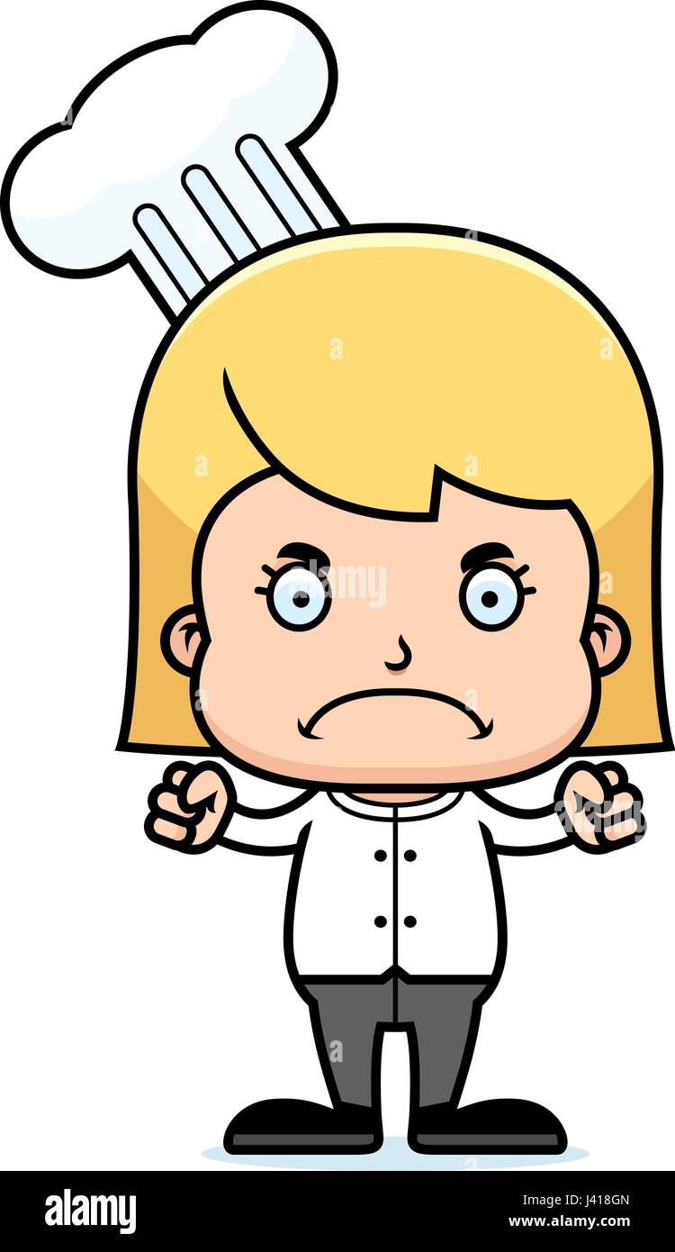 A cartoon chef girl looking angry Stock Vector Image & Art - Alamy