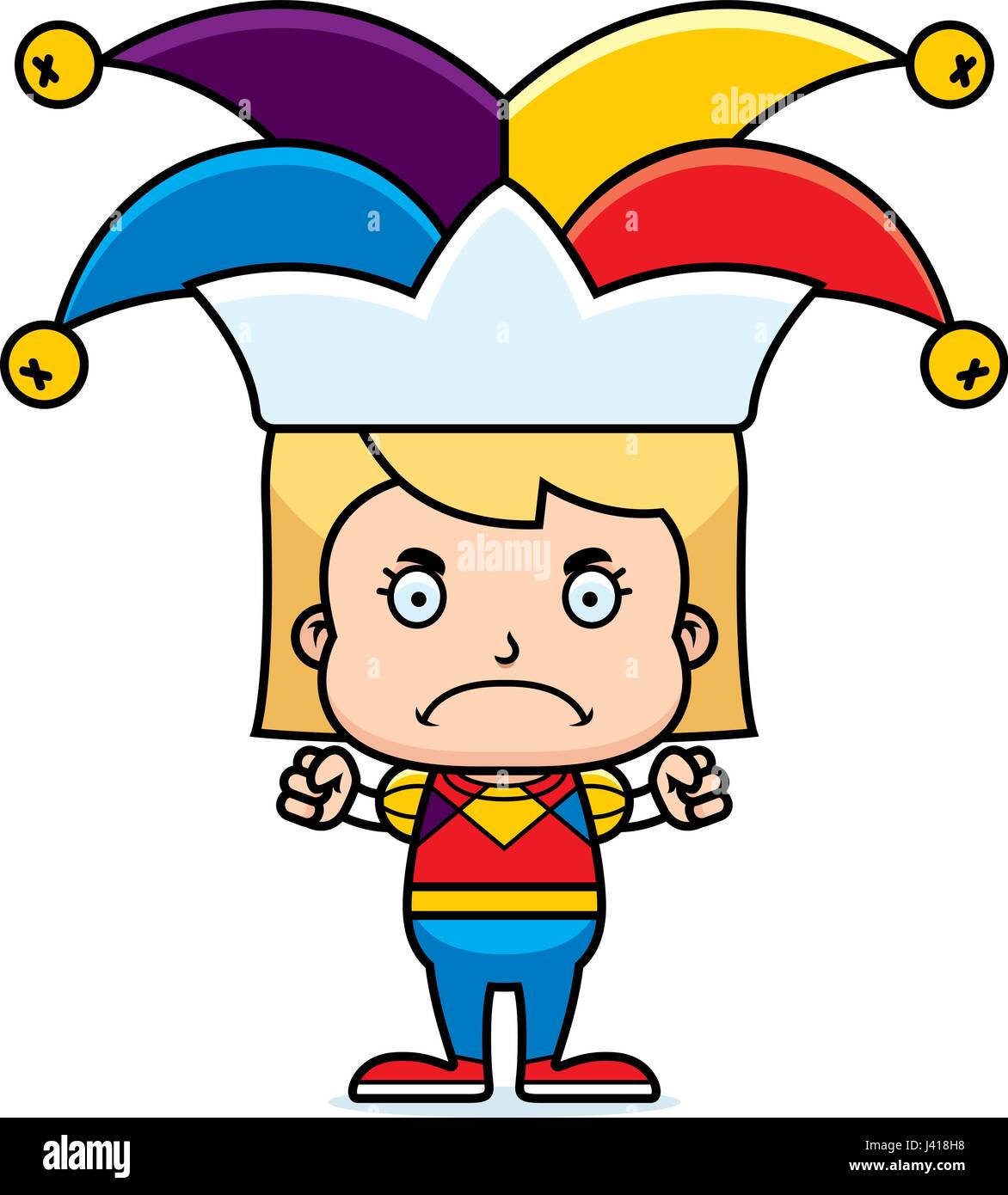 A cartoon jester girl looking angry Stock Vector Image & Art - Alamy