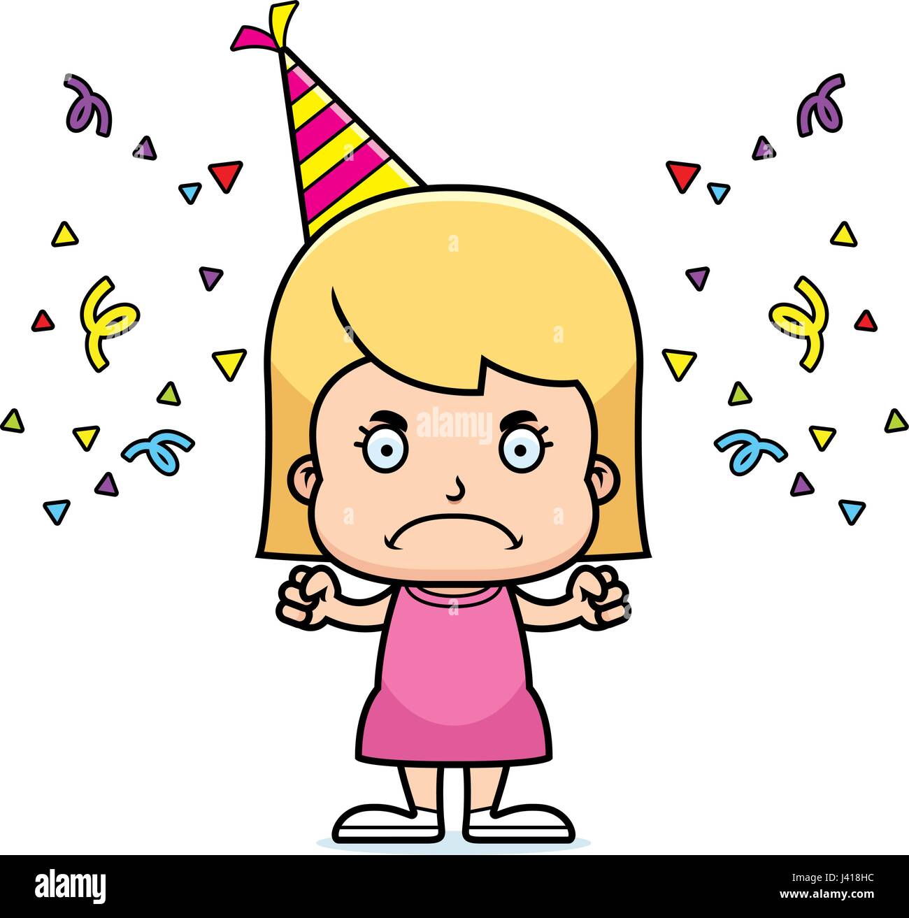 A cartoon party girl looking angry Stock Vector Image & Art - Alamy