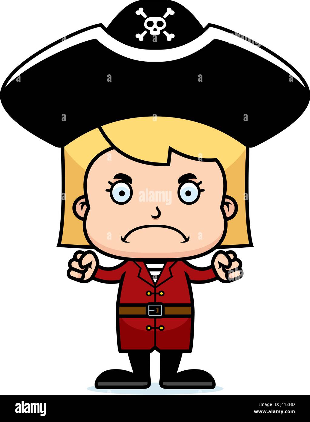 A cartoon pirate girl looking angry Stock Vector Image & Art - Alamy