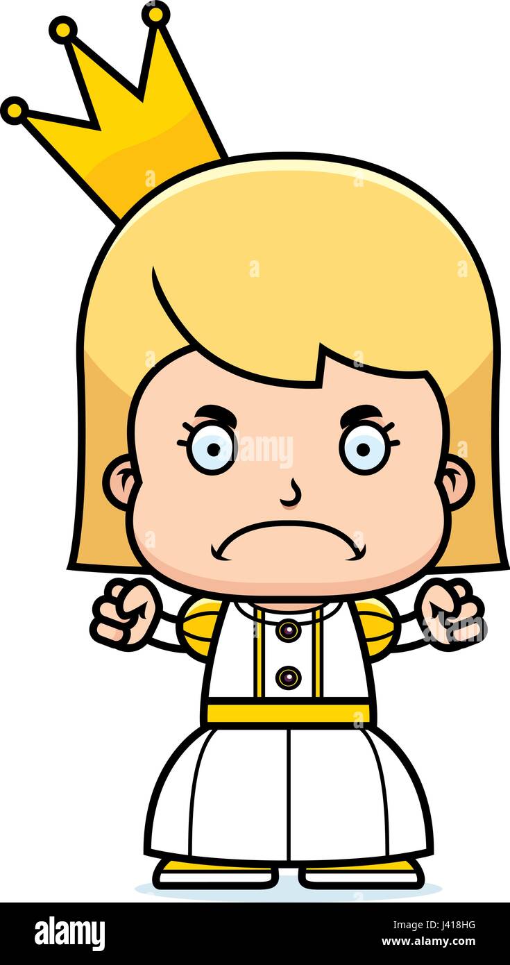 A cartoon princess girl looking angry Stock Vector Image & Art - Alamy