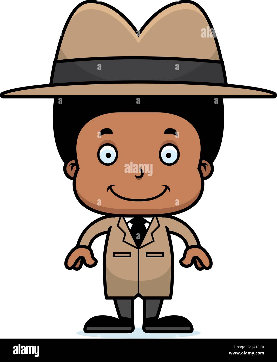 A cartoon detective boy smiling Stock Vector Image & Art - Alamy