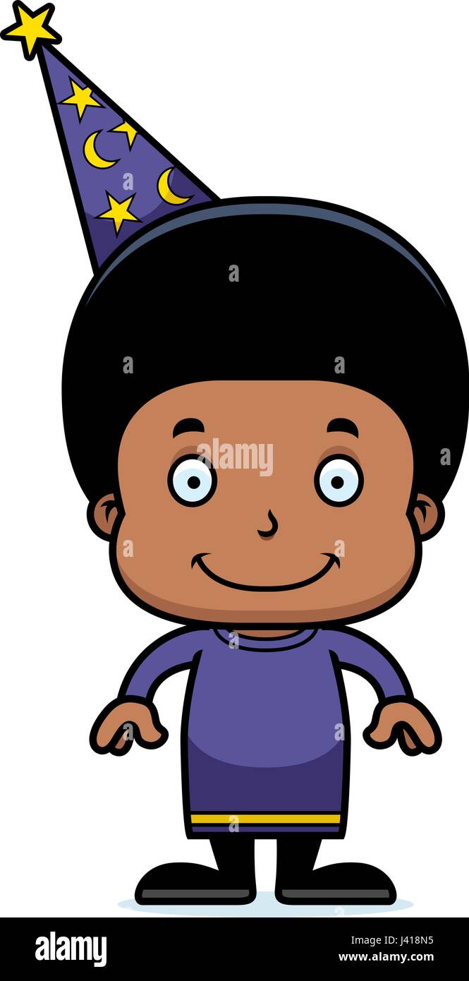 A cartoon wizard boy smiling Stock Vector Image & Art - Alamy